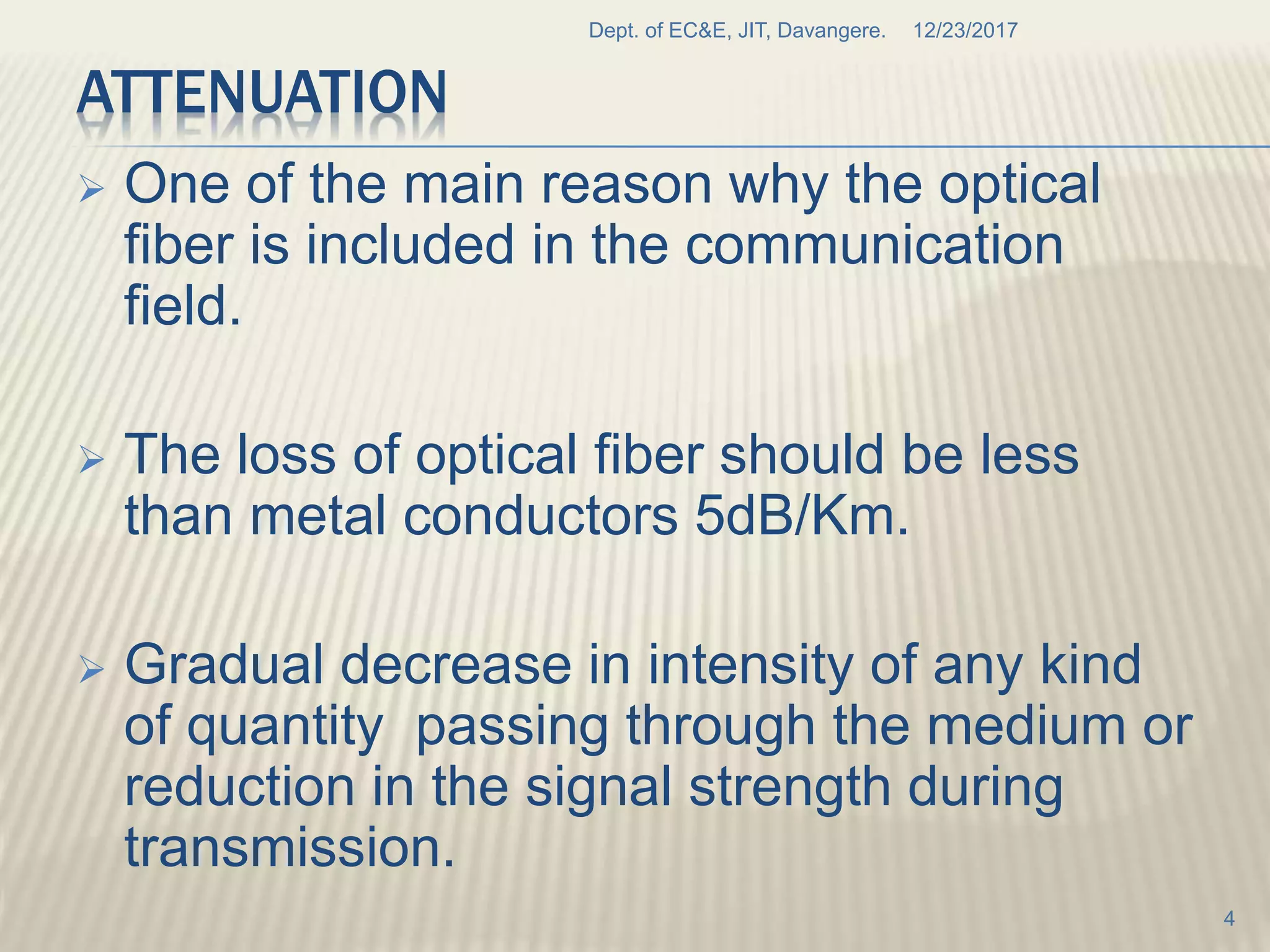 Optical Fiber Communication. | PPTX
