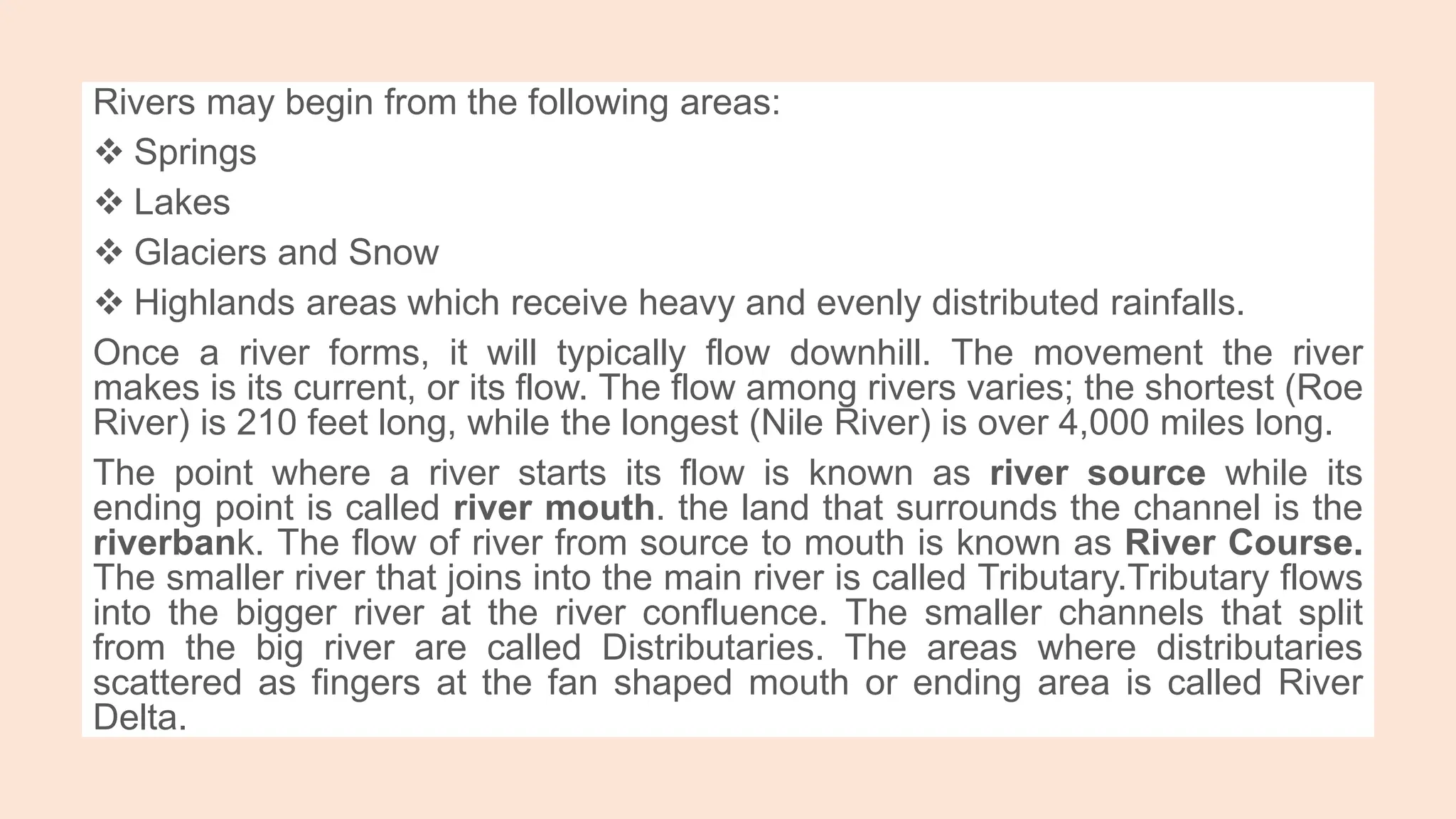 UNIT. 4. Rivers.pptx, river system, tribuary | PPTX