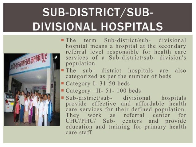 SUB CENTER, PRIMARY HEALTH CENTER, COMMUNITY HEALTH CENTER | PPTX ...