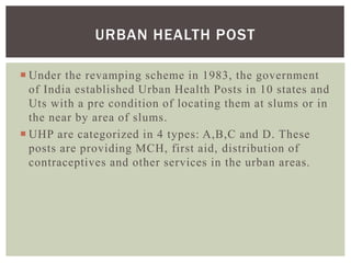 SUB CENTER, PRIMARY HEALTH CENTER, COMMUNITY HEALTH CENTER | PPTX