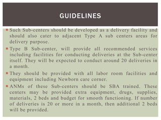 SUB CENTER, PRIMARY HEALTH CENTER, COMMUNITY HEALTH CENTER | PPTX