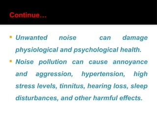 Unit.2. 4- noise.pptx community health nursing I | PPTX