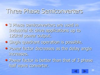 Unit-2 Three Phase controlled converter | PPTX