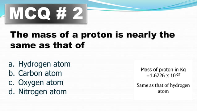 UNIT No-2 Atomic Structure of atoms.pptx | Chemistry | Science