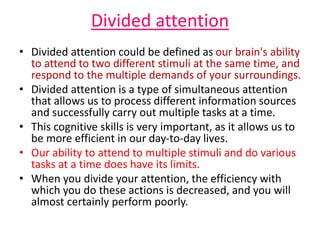 Divided Attention Psychology