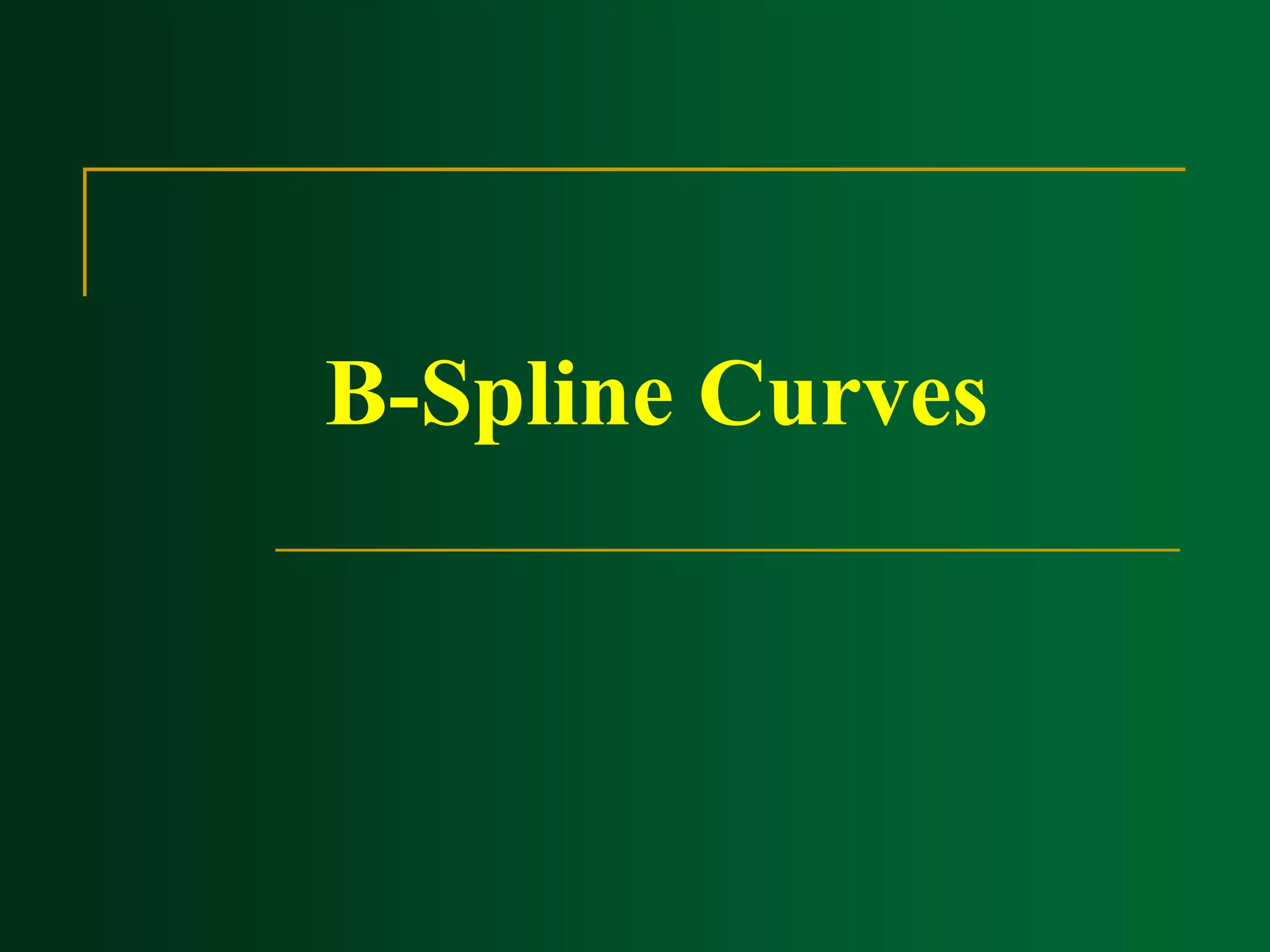 B-spline | PPT