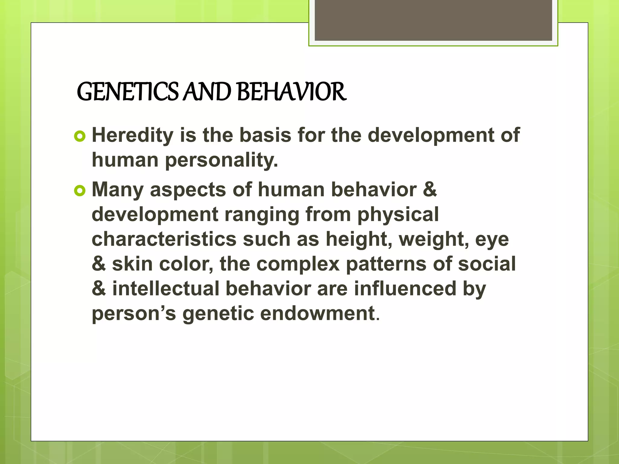 Unit 2 (biological basis of human behavior) | PPTX