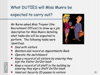 Unit 2c - Reception Services | PPT