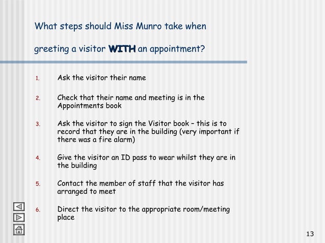 Unit 2c - Reception Services | PPT