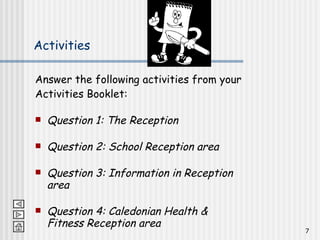 Unit 2c - Reception Services | PPT