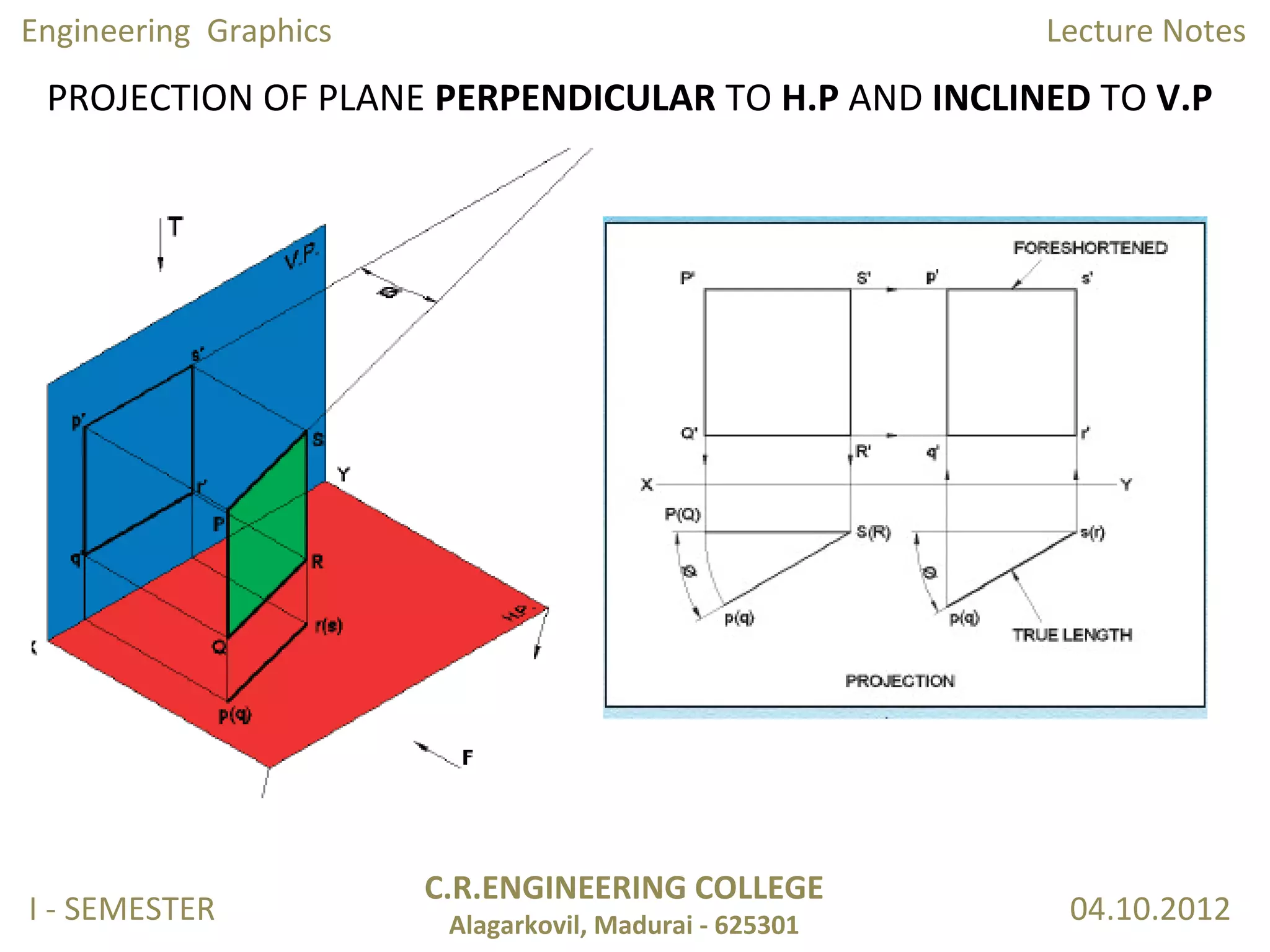 Unit 2c-16-projection-of-planes | PPT