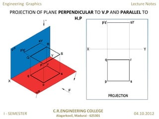 Unit 2c-16-projection-of-planes | PPT