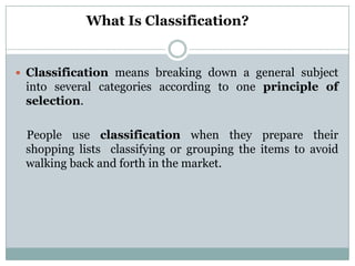 classification essay | PPT