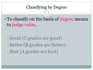 classification essay | PPTX