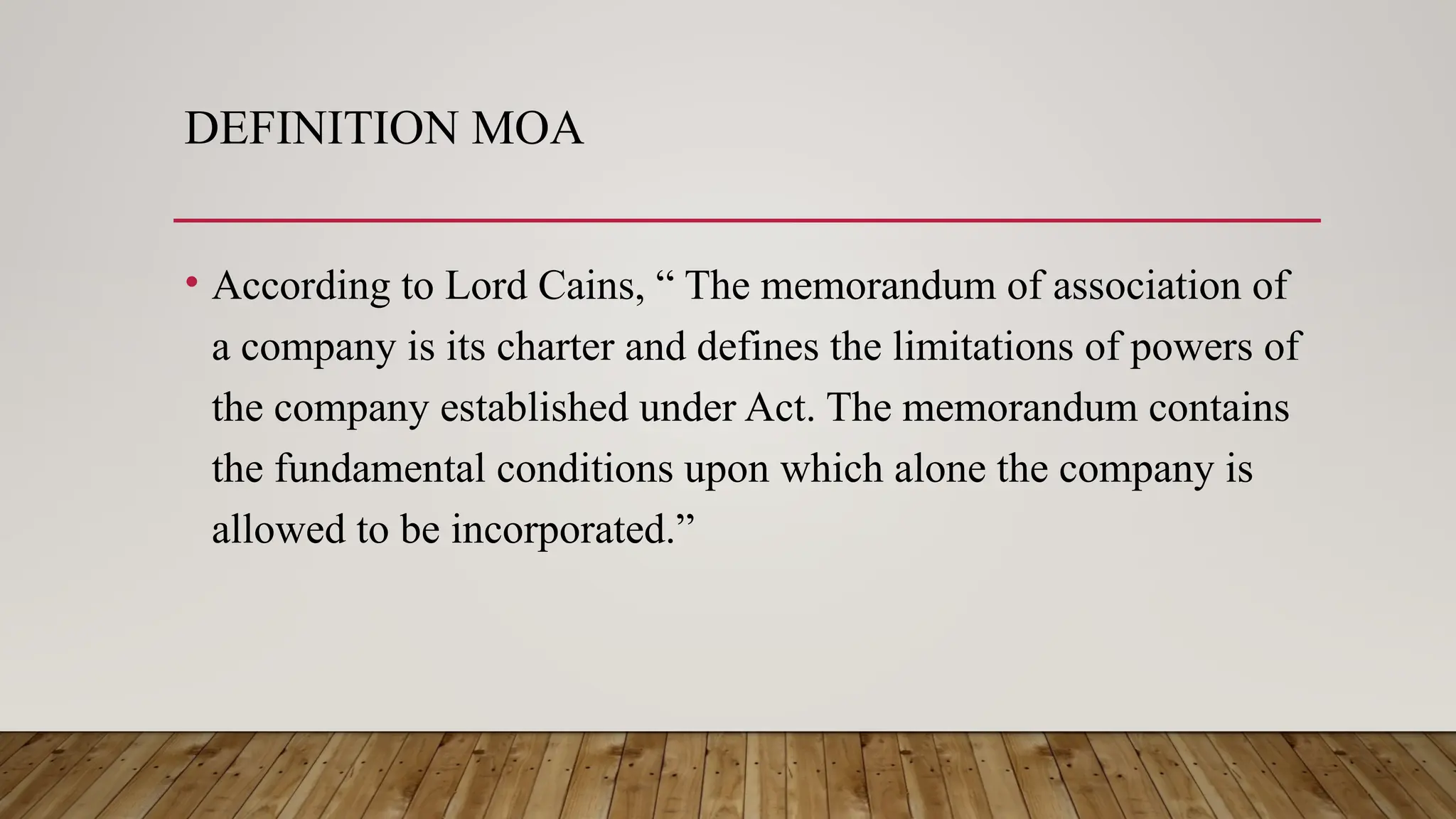 UNIT-2 company law.pptx Memorandum of Association, Contents, Definition ...