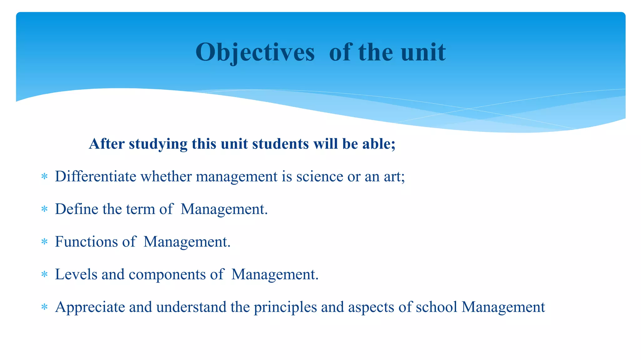 Unit 2 concept of school management | PPTX