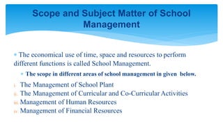 Unit 2 concept of school management | PPTX