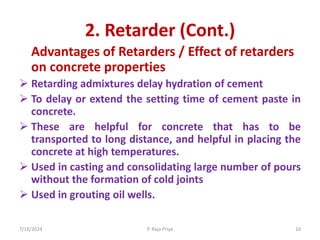 CONCRETE ADMIXTURES - Concrete Technology | PPTX