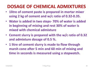 CONCRETE ADMIXTURES - Concrete Technology | PPTX