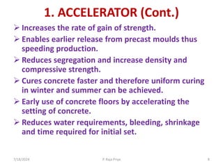 CONCRETE ADMIXTURES - Concrete Technology | PPTX