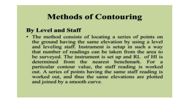 Unit-2 CONTOUR surveying of engineers of civil | PPT