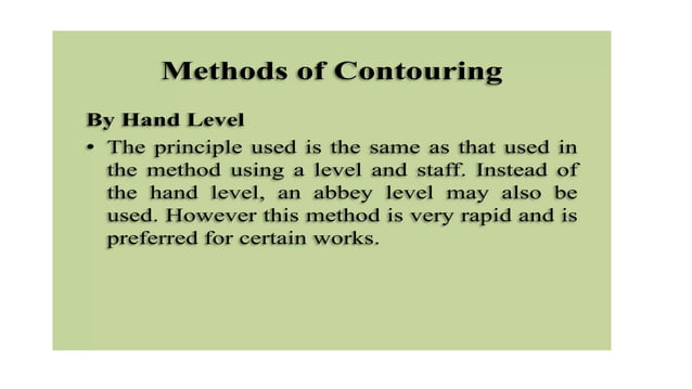 Unit-2 CONTOUR surveying of engineers of civil | PPT