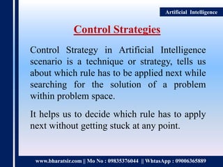 Control Strategies in AI | PPTX