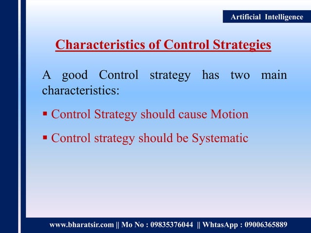 Control Strategies in AI | PPTX | Technology & Computing