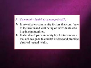 counselling psychology special areas in counseling | PPTX