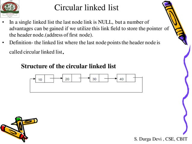 linked lists in data structures | PDF