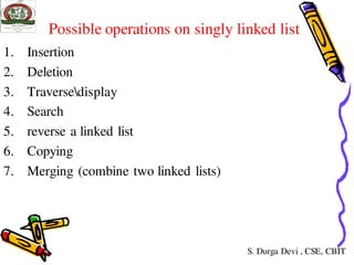 linked lists in data structures | PDF