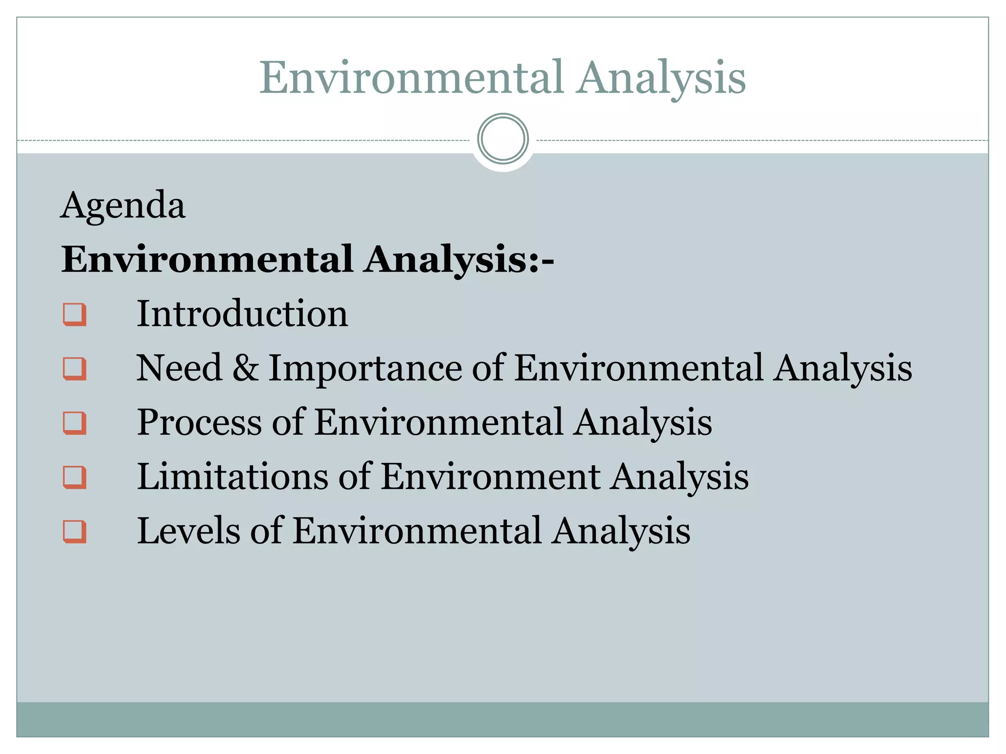 Unit 2 environmental analysis | PPTX