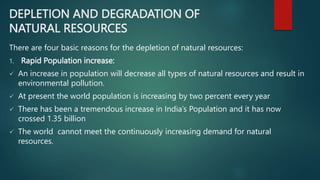 Natural resources on our environment for student | PPTX