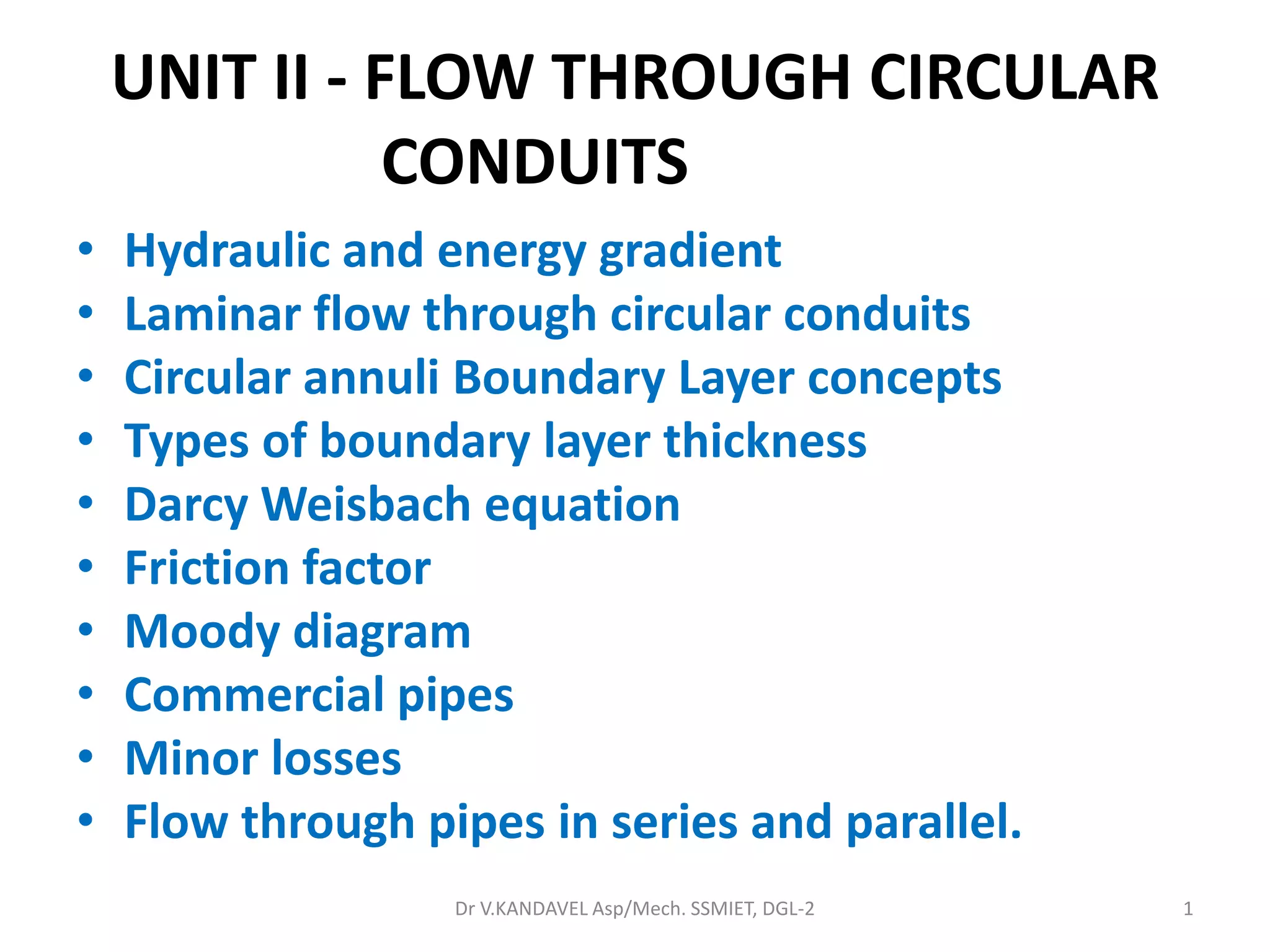 Fluid Mechanics Unit-2 (vk-ssm) | PPTX