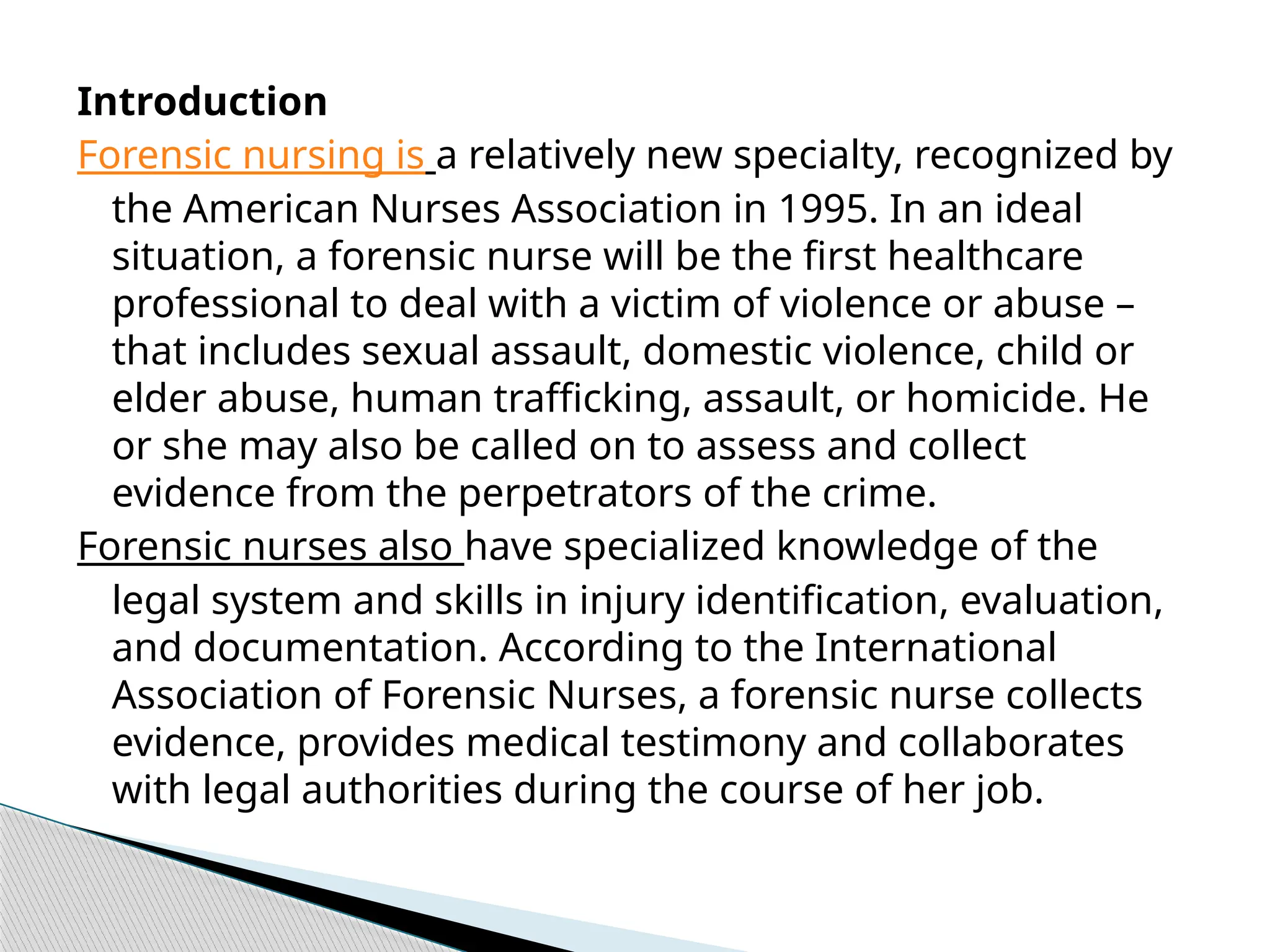 UNIT -2 FORENSIC NURSING.PPT. ALL ABOUT FORENSIC NURSING | PPTX