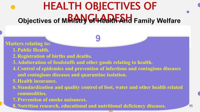 Health objectives of Health Promotion | PPT