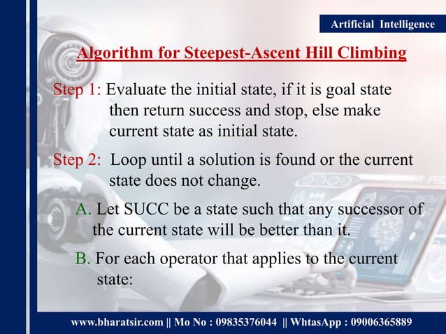 Hill Climbing Algorithm In Artificial Intelligence Ppt