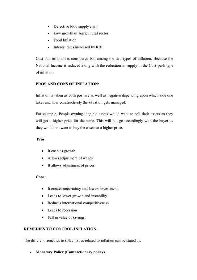 Unit -2 Inflation and Deflation.pdf Dr.U.Ramesh | PDF