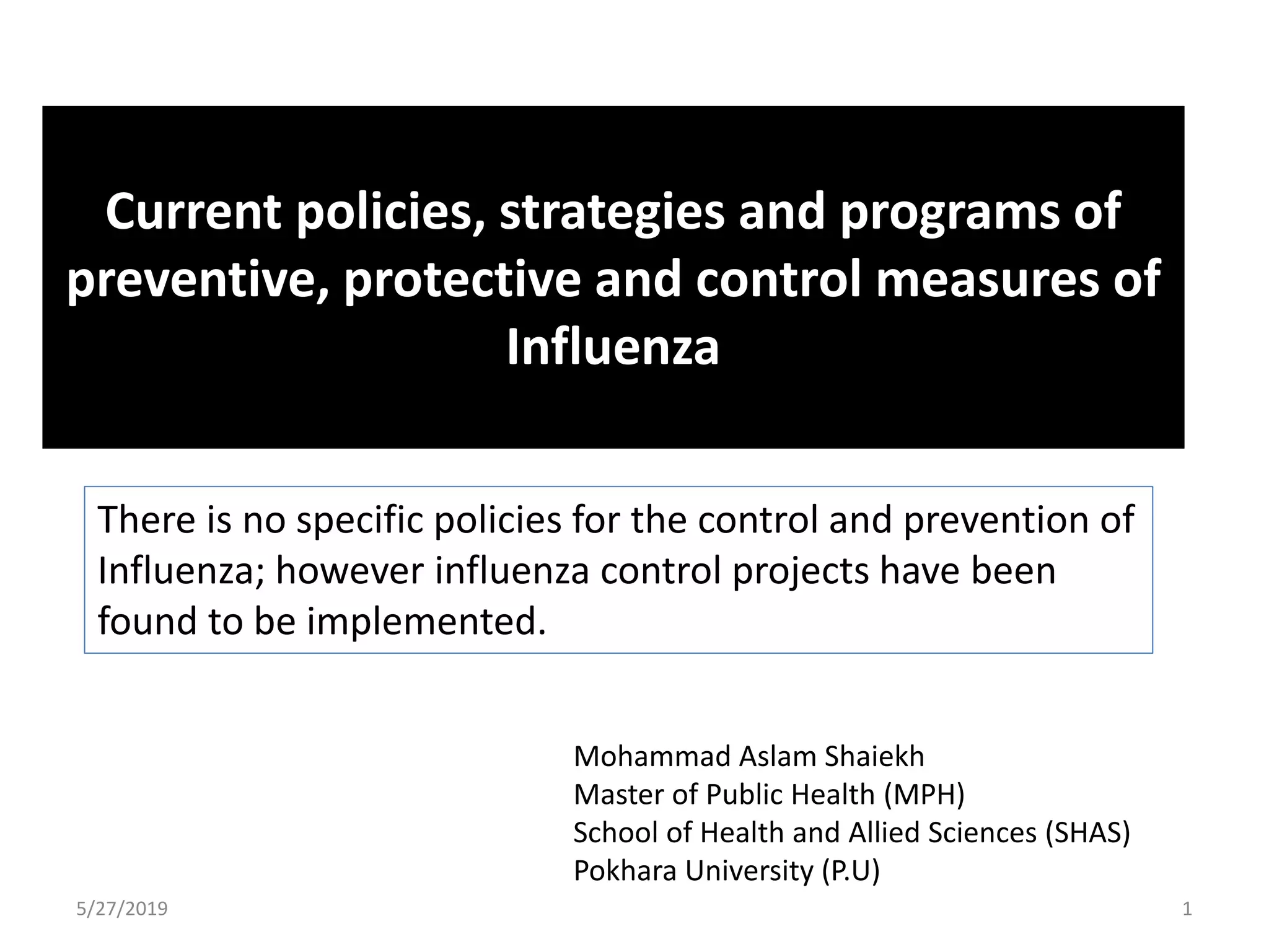 Current Policy, Strategies and Program of Preventing, Protecting and ...