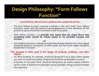 Form follows function. Functional and formal concepts | PDF