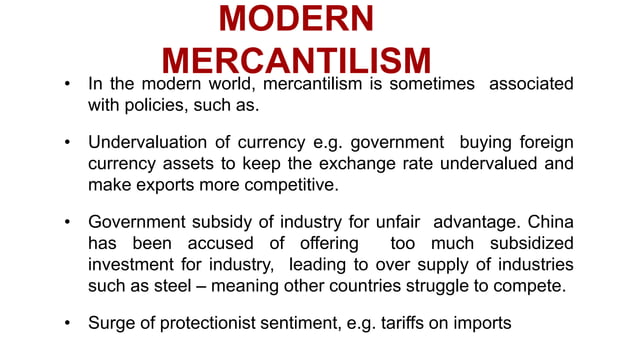 Unit- 2- Lecture-1 (Mercantilism) | PPTX