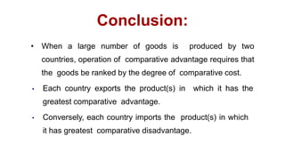 Unit- 2 Lecture-3 (comparative advantage theory) | PPTX