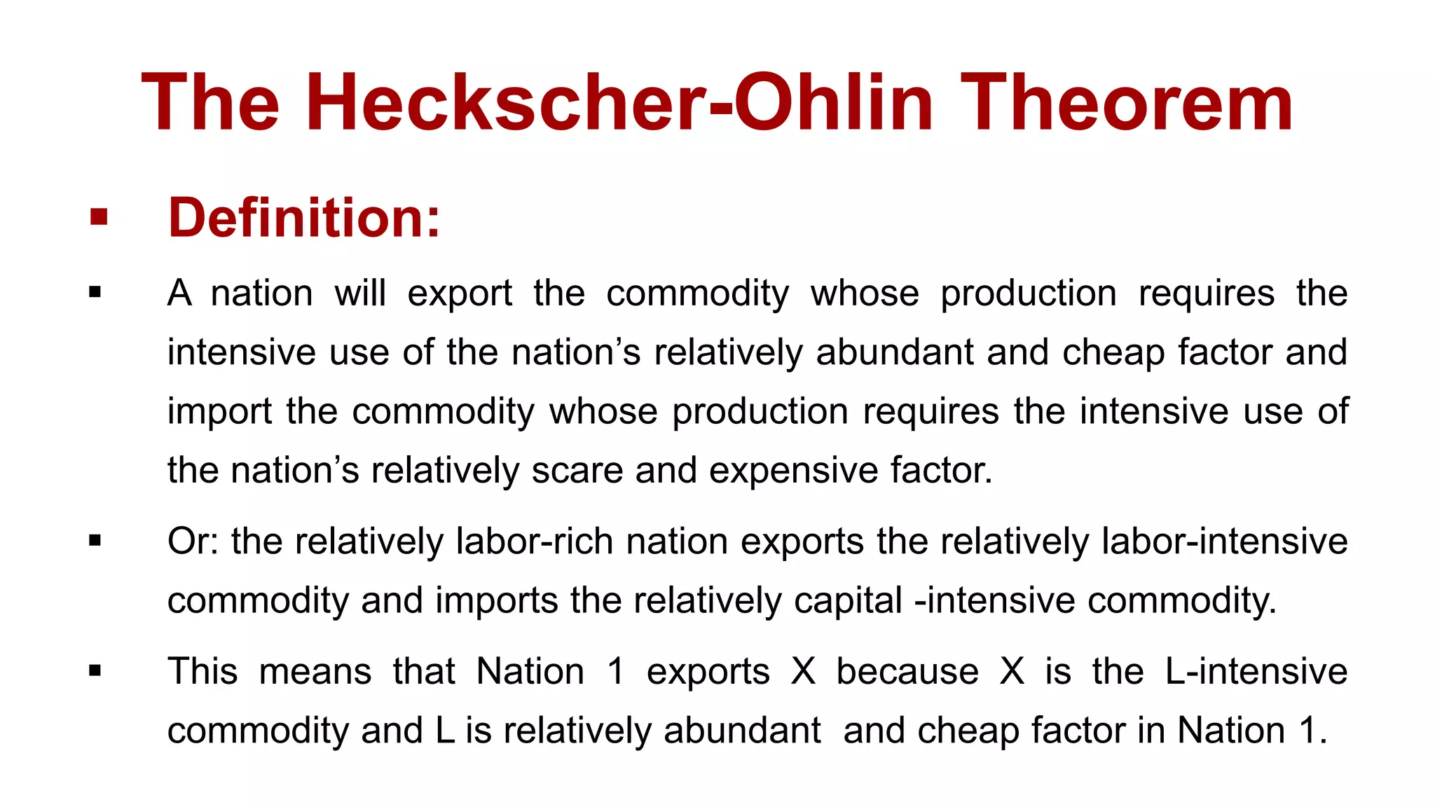 Unit- 2: Lecture-4 (Factor Endowment Theory) | PPTX