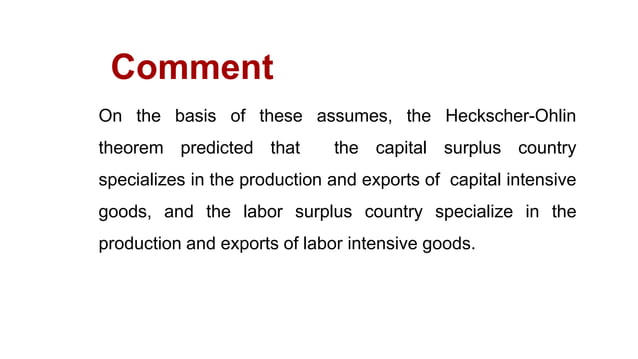 Unit -2 Lecture-4 (Factor Endowment Theory) | PPTX