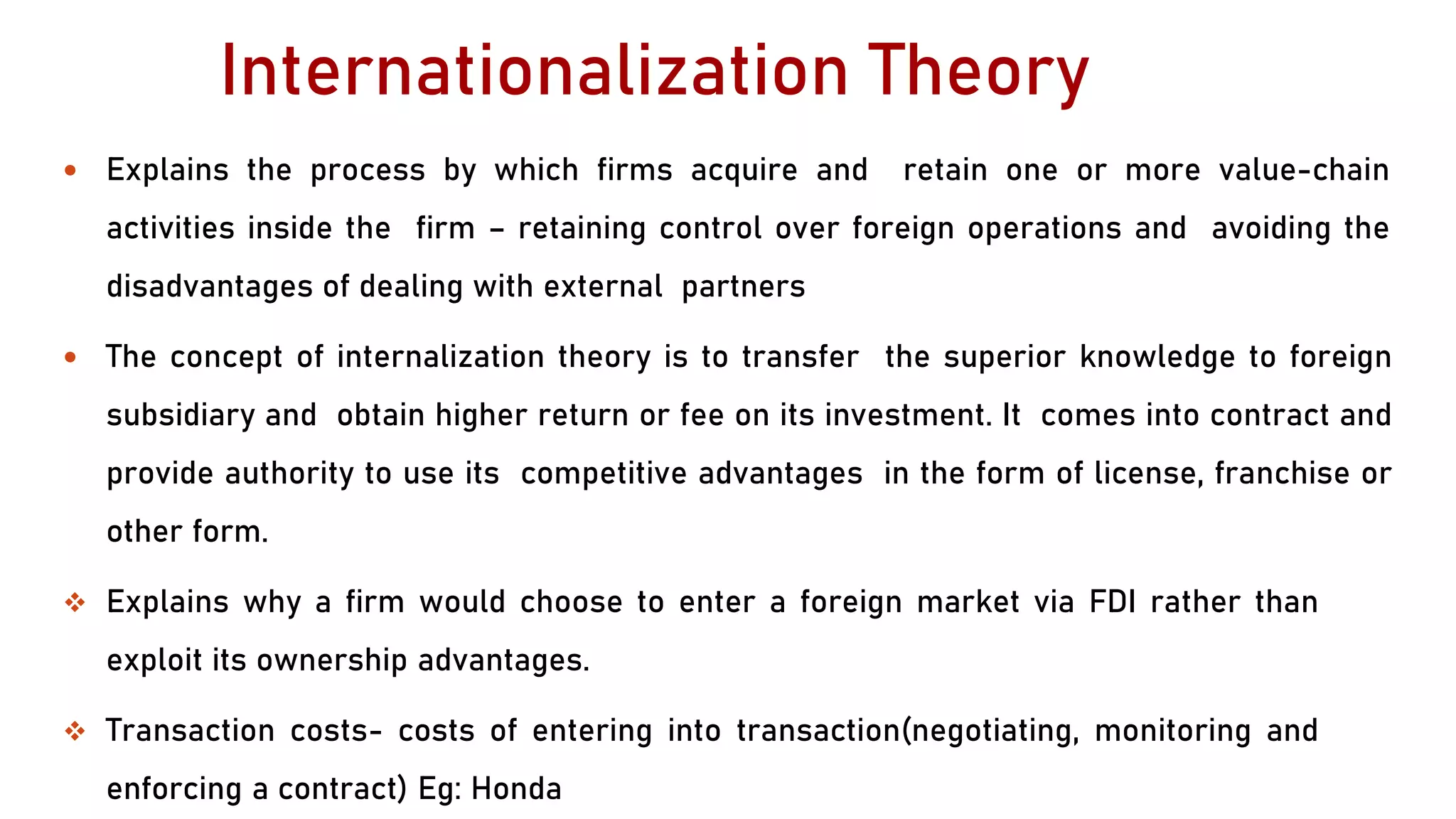 Unit -2 lecture-6 (international investment theory) | PDF