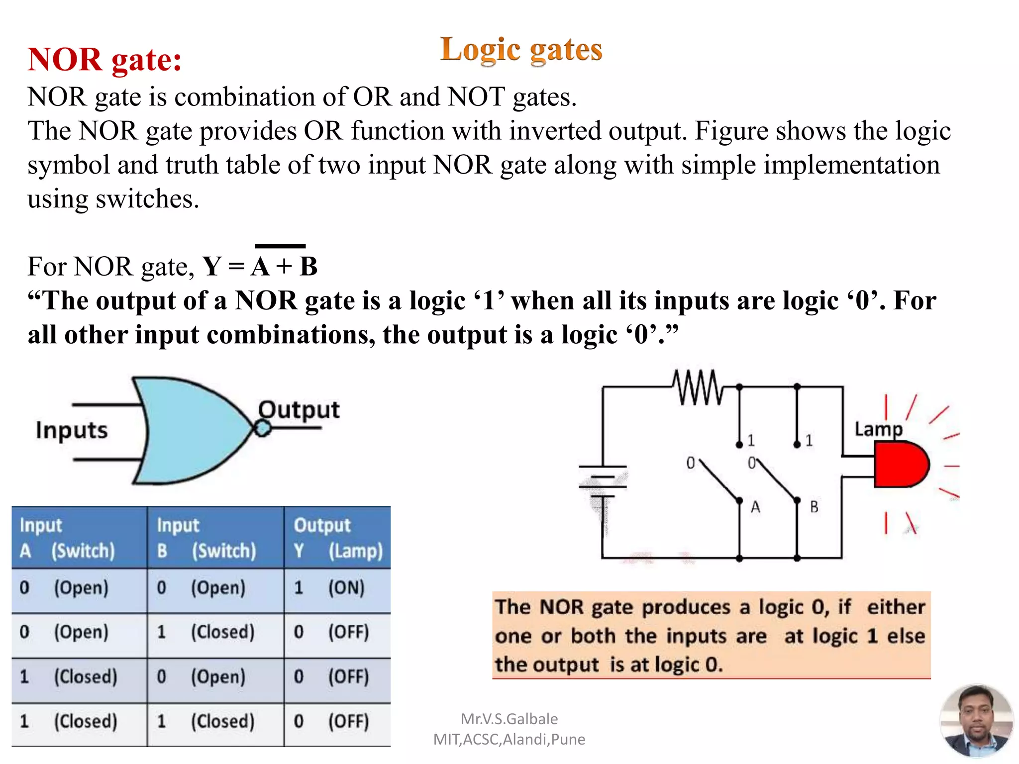 Logic gates and Boolean Algebra_VSG | PPTX