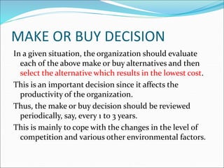 Make or buy decision | PPT