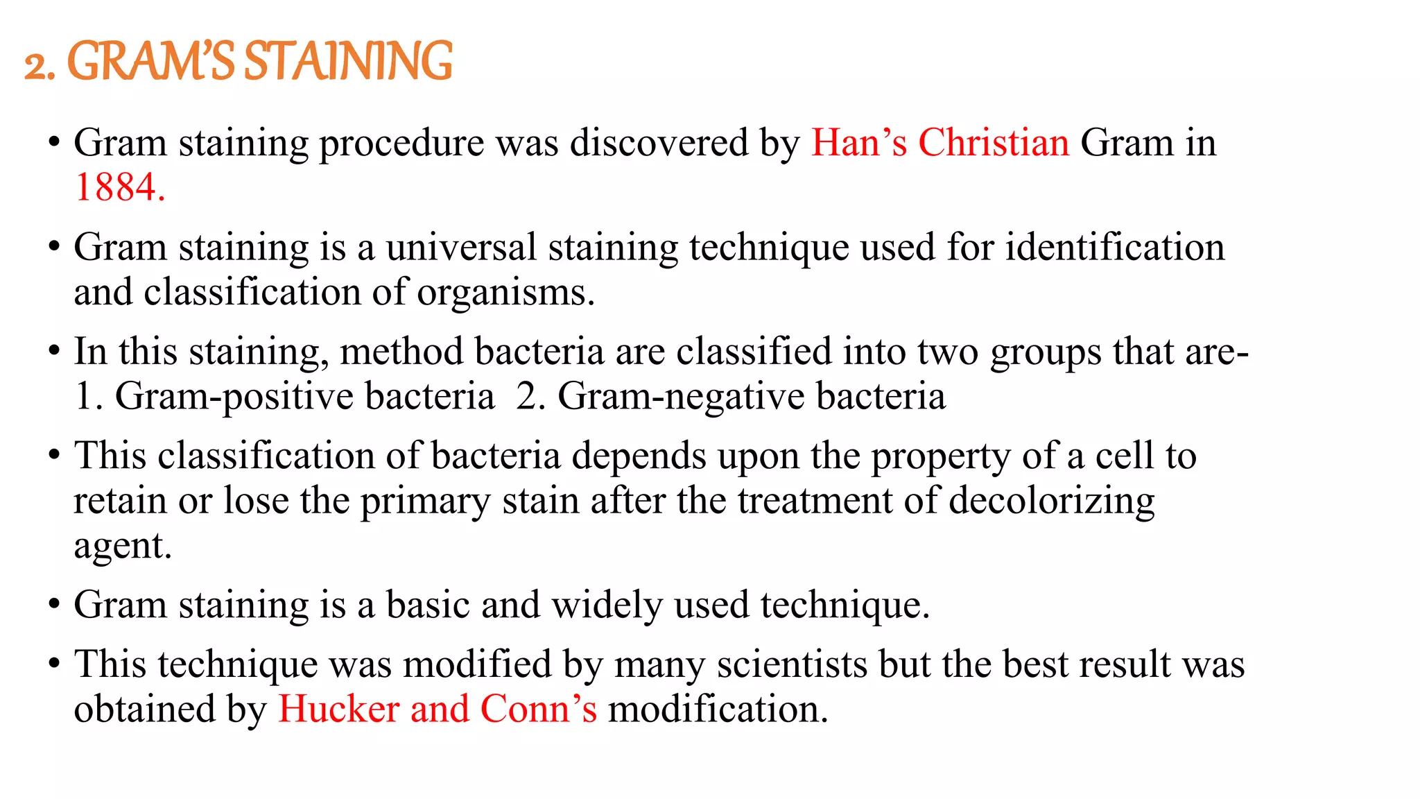 IDENTIFICATION OF BACTERIA USING STAINING TECHNIQUES | PPTX