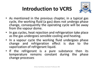 Performance Enhancement of a simple VCR Cycle | PDF