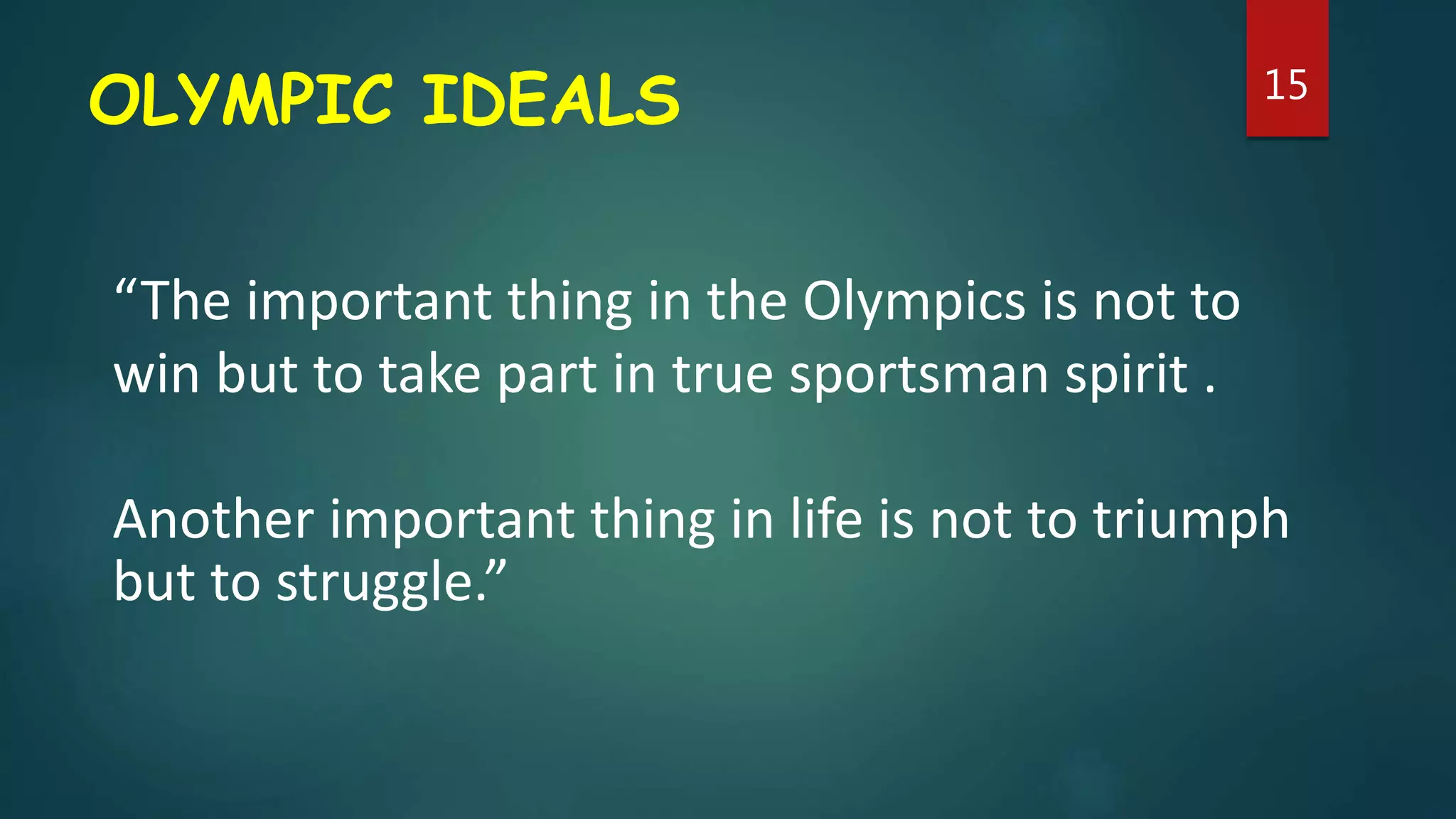 UNIT - 2 Olympic Movements | PPTX